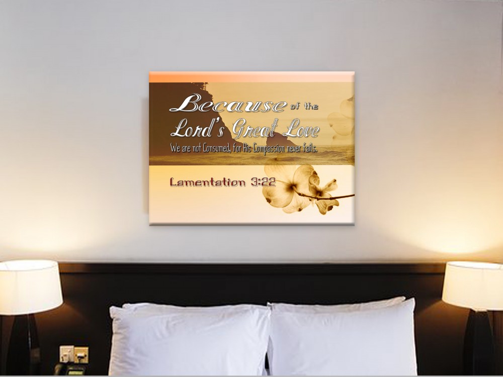 Because of His Great Love | Christian Wall Décor | Generous Souls